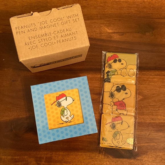 Office | Peanuts Joe Cool Pen And Magnets Gift Set | Poshmark